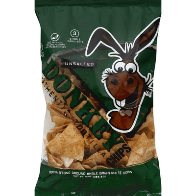 Donkey Chips Tortilla Chips, Authentic, Unsalted (14 oz) - Instacart