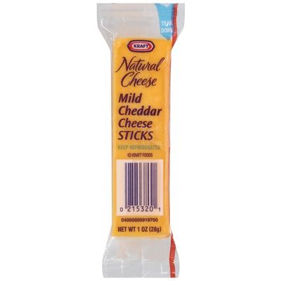 Kraft Natural Cheese Snacks Mild Cheddar Cheese Stick (1 oz) - Instacart