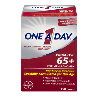 One A Day Multivitamin/Multimineral Supplement, Proactive 65+, Tablets ...