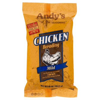 Andys Seasoning Breading, Chicken, Mild (10 oz) - Instacart
