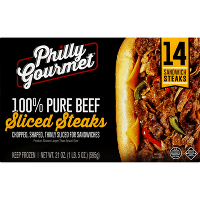 Philly-Gourmet 100% Pure Beef Sandwich Steaks - 14 CT (21 oz) - Instacart