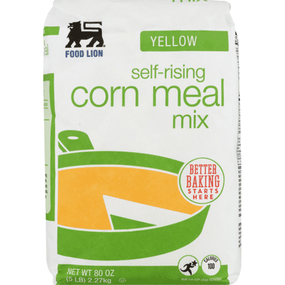 Food Lion Corn Meal Mix, Self-Rising, Yellow, Bag (80 oz) - Instacart