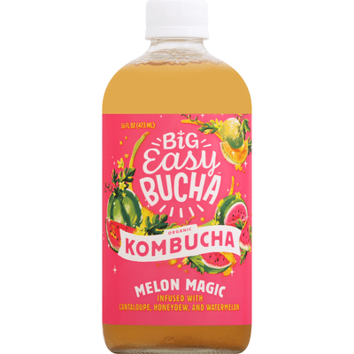Big Easy Bucha Kombucha, Organic, Melon Magic (16 oz) - Instacart