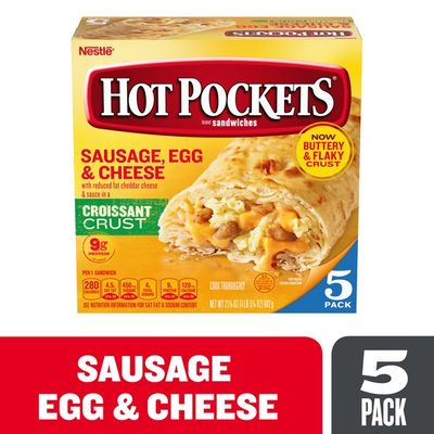 Hot Pockets Sausage, Egg & Cheese Croissant Crust Frozen Breakfast ...