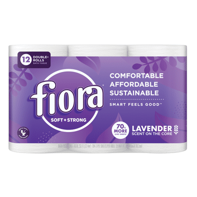 Fiora Soft & Strong Lavender Scented Bath Tissue, Double+ Roll (12 ct ...
