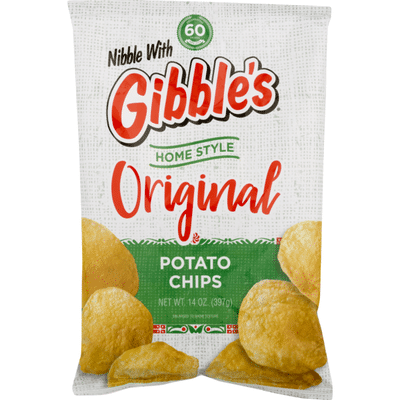 Gibble's Gibbles Potato Chips, Original, Home Style, Bag (14 oz ...