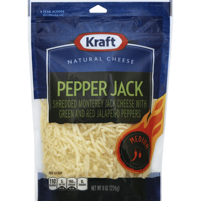 Kraft Shredded Cheese, Pepper Jack, Medium (8 oz) - Instacart