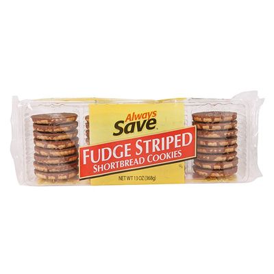 Always Save Fudge Striped Delicious Snack Shortbread Cookies (13 oz ...
