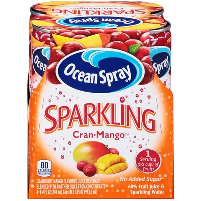 Ocean Spray Sparkling Cran-Mango Fruit Juice Drink (8.4 fl oz) - Instacart
