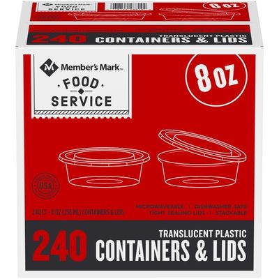 Member's Mark Translucent Plastic Containers & Lids (240 ct) - Instacart