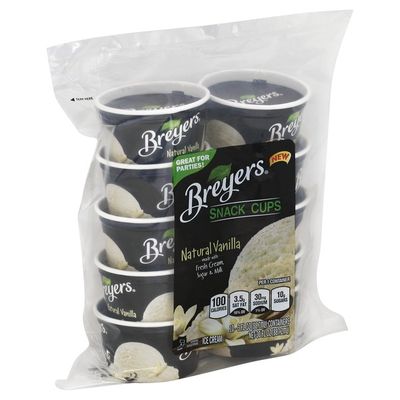 Breyers Ice Cream Natural Vanilla Snack Cups (3 oz) - Instacart