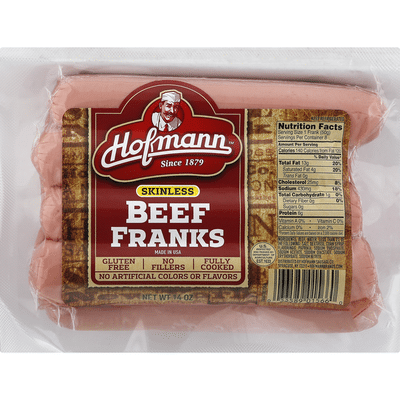 Hofmann Franks, Beef, Skinless (14 oz) - Instacart