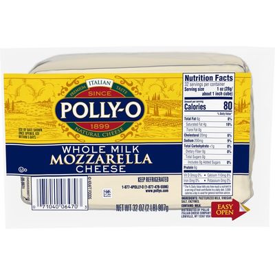 Polly-O Mozzarella Cheese Chunk with Whole Milk (32 oz) - Instacart