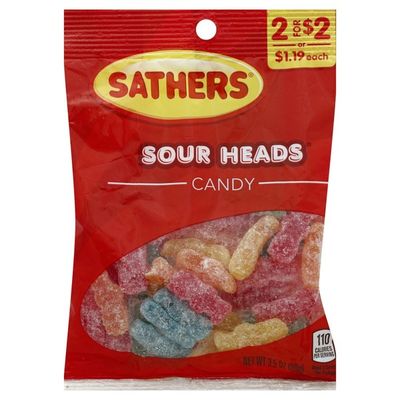 Sathers Candy, Sour Heads (3.5 oz) - Instacart