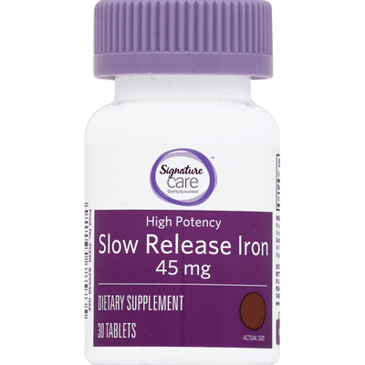 Signature Iron, Slow Release, High Potency, 45 mg, Tablets (30 each ...