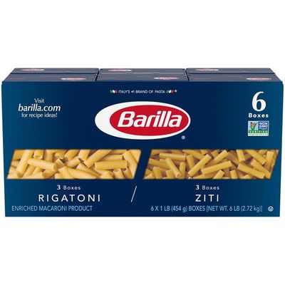 Barilla® Classic Blue Box Pasta Rigatoni and Ziti (1 lb) - Instacart