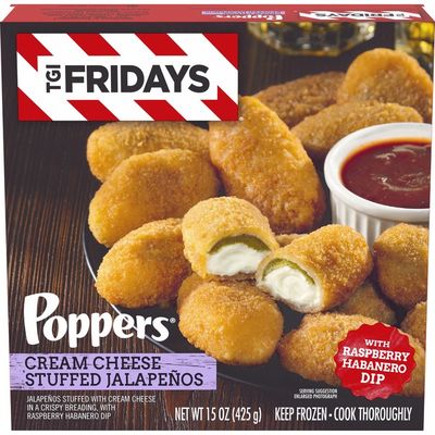 Tgif Cream Cheese Stuffed Jalapeno Poppers Frozen Snacks with Raspberry ...