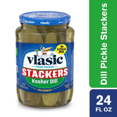 Vlasic Stackers Kosher Dill Pickles (24 fl oz) - Instacart