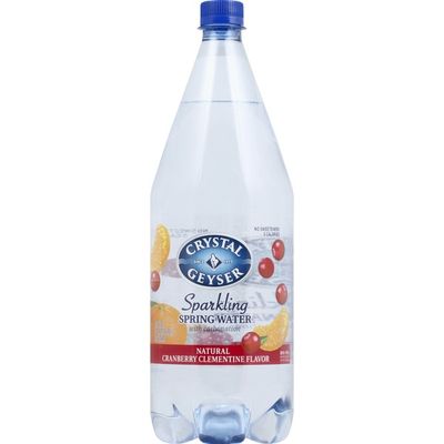 Crystal Geyser Alpine Spring Water Spring Water, Sparkling, Natural Cranberry Clementine Flavor ...