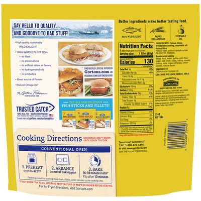 Gorton's Fish Sandwich (18.3 oz) Delivery or Pickup Near Me - Instacart