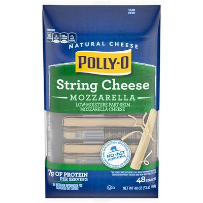 Polly-O String Cheese Mozzarella Cheese Snacks (48 ct) - Instacart