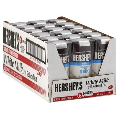 Hershey Reduced Fat, Shelf-Stable Milk, White Milk, 6 Pack, Case (6 ct ...