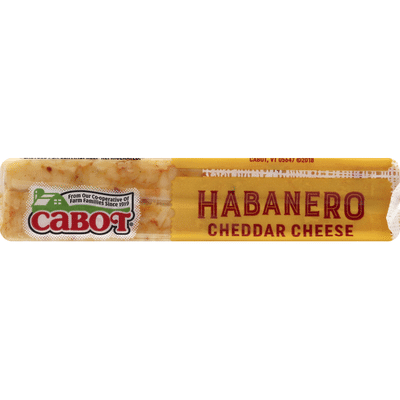 Cabot Naturally Aged Hot Habanero Cheddar Cheese Block (8 oz) - Instacart