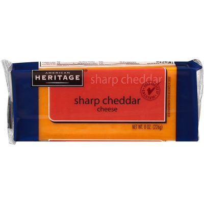 American Heritage Sharp Cheddar Cheese (8 oz) - Instacart