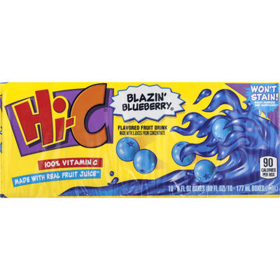 Hi-C Flavored Fruit Drink Blazin' Blueberry Boxes (6 fl oz) - Instacart