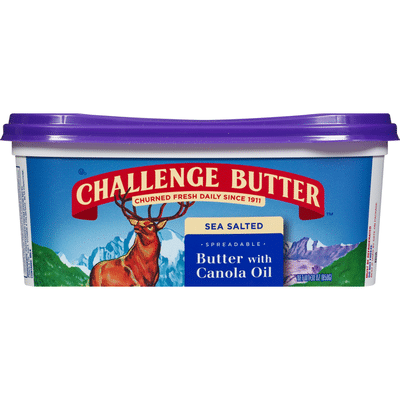 Challenge Butter, with Canola Oil, Sea Salted, Spreadable (30 oz ...