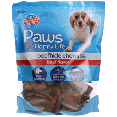 Paws Happy Life Beef Flavor Beefhide Chews For Dogs (24 oz) Delivery or ...