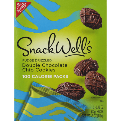 SnackWell's Cookies, Double Chocolate Chip, Fudge Drizzled (5 each ...