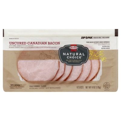 Hormel Fully Cooked Uncured Sliced Canadian Bacon (6 oz) - Instacart