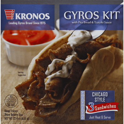 Kronos Gyros Kit, Chicago Style (3 each) - Instacart
