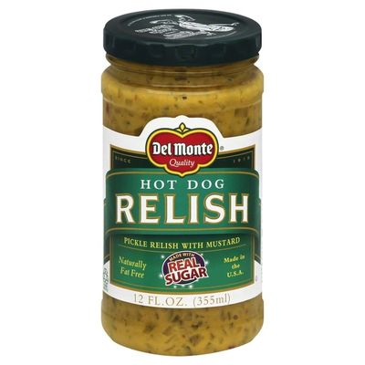 Del Monte Relish, Hot Dog, Pickle Relish With Mustard, Jar (12 oz ...