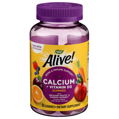 Nature's Way Alive! Calcium + D3 Gummies (60 each) - Instacart