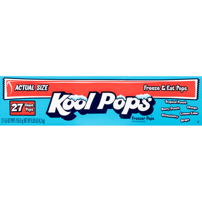 Kool Pops Freezer Pops, Giant Pops (27 each) - Instacart