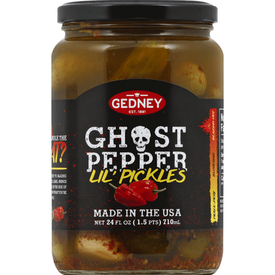 Gedney Lil' Pickles, Ghost Pepper (24 oz) - Instacart
