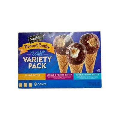 Signature Peanut Butter Variety Ice Cream Cones Pack (4.6 fl oz ...