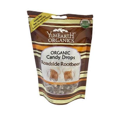 Yummy Earth Organic Candy Drops Roadside Root Beer Lollipop (3.3 oz ...