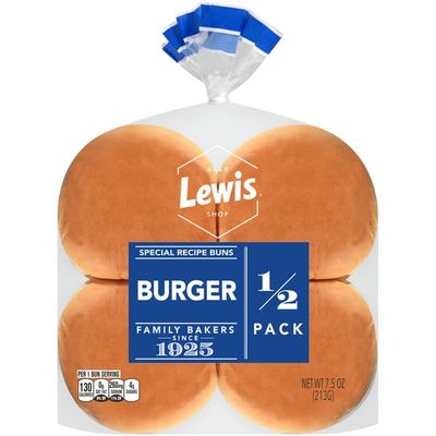 Lewis Bakeries Shop Special Recipe Half Pack Burger Buns (7.5 oz ...