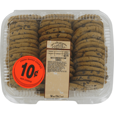 Kroger Bakery Fresh Goodness Chocolate Chip Cookies (50 ct) - Instacart