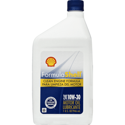 Shell Motor Oil, Clean Engine Formula, SAE 10W-30 (1 qt) - Instacart