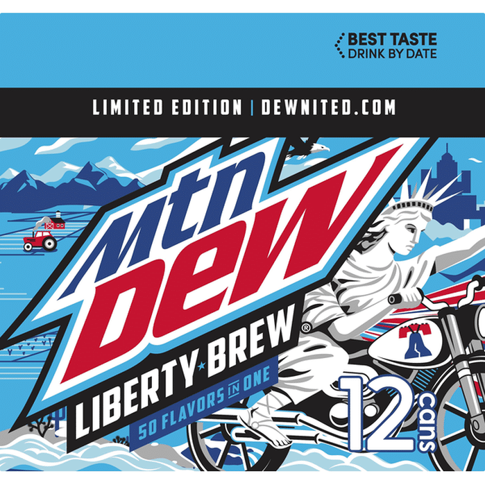 Mtn Dew Soda Liberty Brew Cans (12 fl oz) Delivery or Pickup Near Me ...