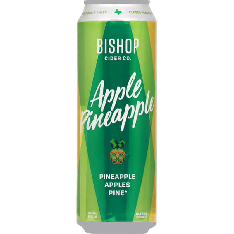 Bishop Cider Co Cider, Apple, Pineapple (19.2 fl oz) - Instacart