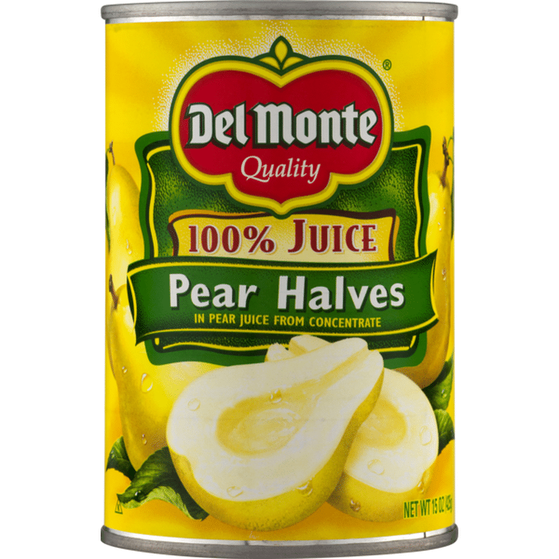Del Monte Pear Halves, 100% Juice (15 oz) - Instacart