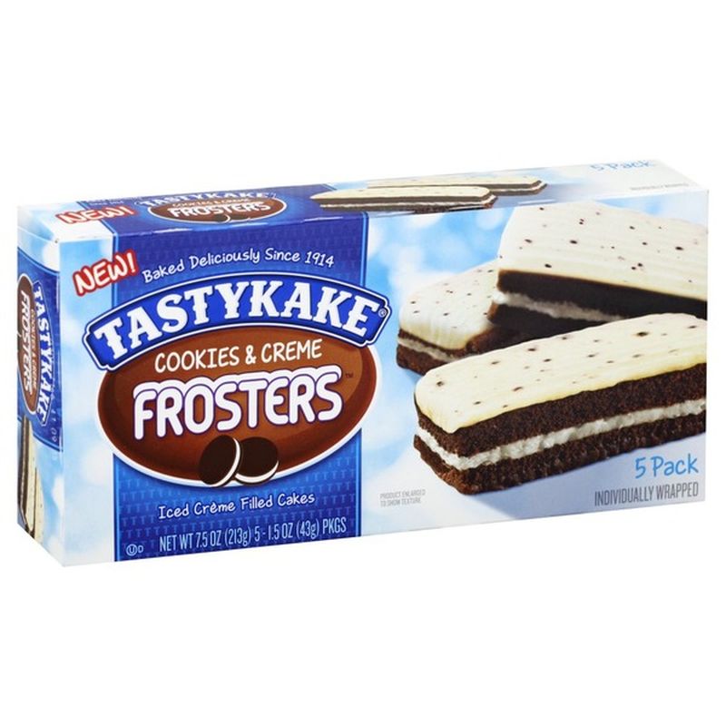 Tastykake Frosters Cookies & Creme Iced Creme Filled Cakes Tasty Kake ...