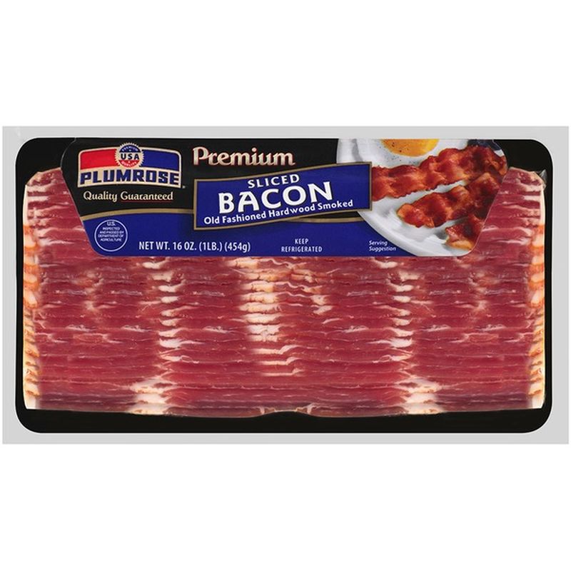 Plumrose Premium Old Fashioned Hardwood Smoked Sliced Bacon (16 oz ...