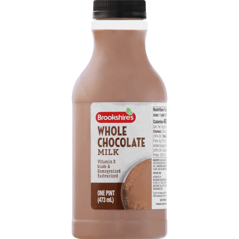 Brookshire's Milk, Whole Chocolate (1 pt) - Instacart