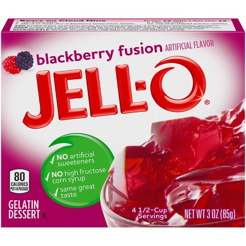 Jell-O Blackberry Fusion Gelatin Dessert Mix (3 oz) - Instacart